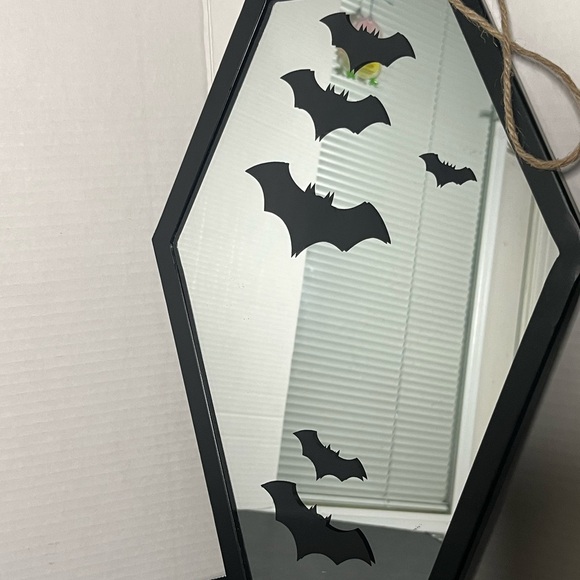 Wall Decor | Coffin Shaped Black Bat Mirror Wall Decor | Poshmark
